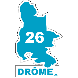 Autocollant 26 département de la Drôme - Autosignalétique