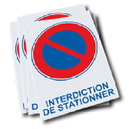 Etiquette adhésive interdiction de stationner dissuasive - Autosignalétique